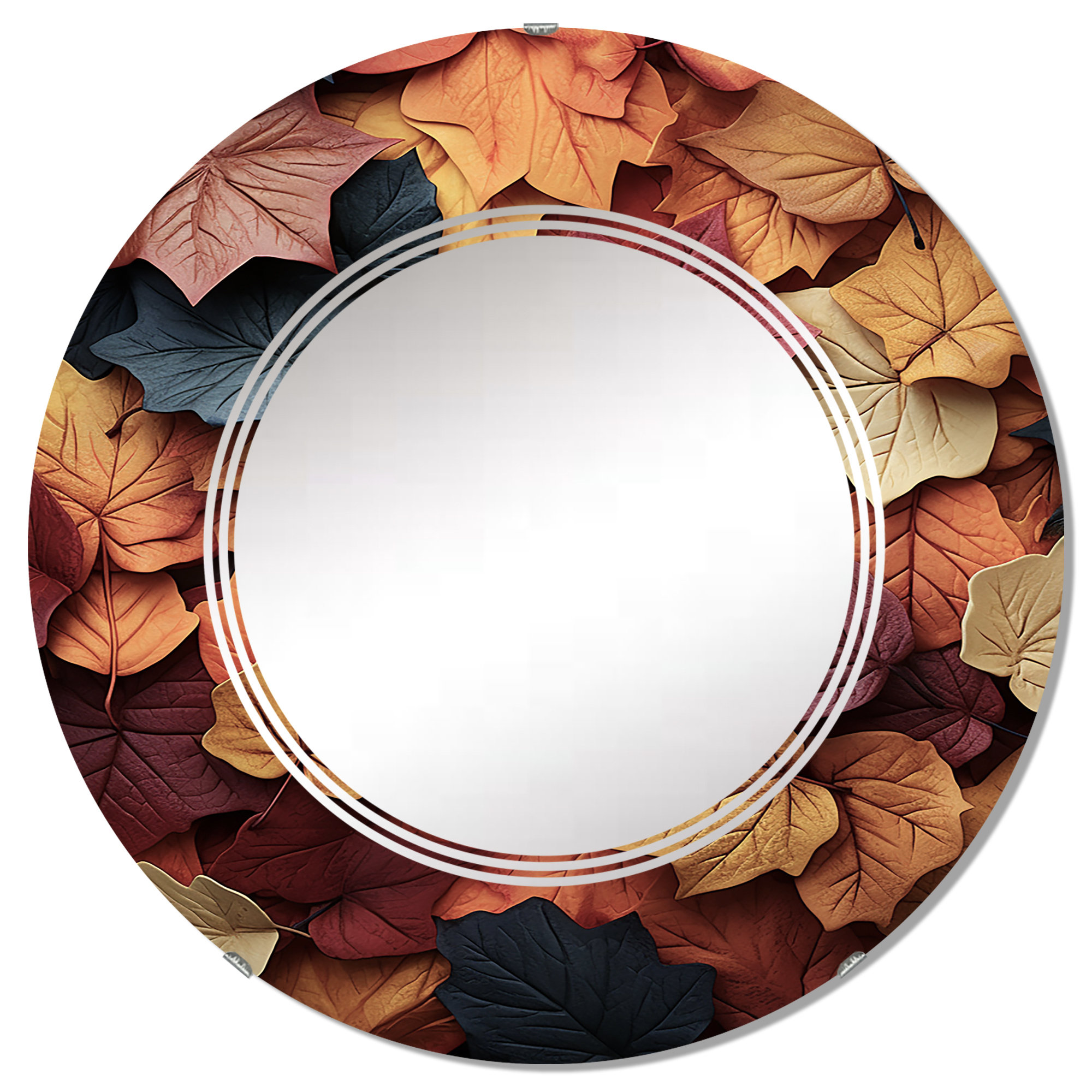 East Urban Home Psimolofou - Floral Wall Mirror Round | Wayfair