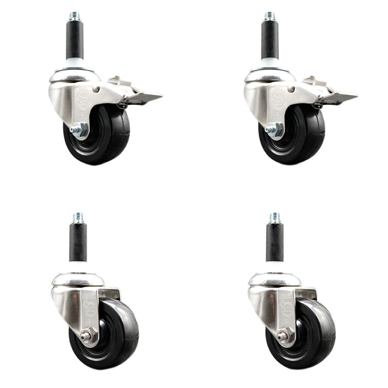 Service Caster Rubber Casters | Wayfair