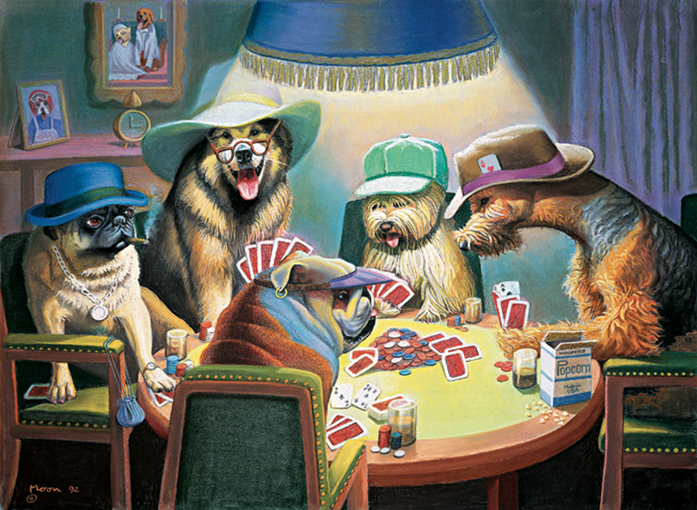 The Finishing Touch 'Card Players' by Bryan Moon Painting Print | Wayfair