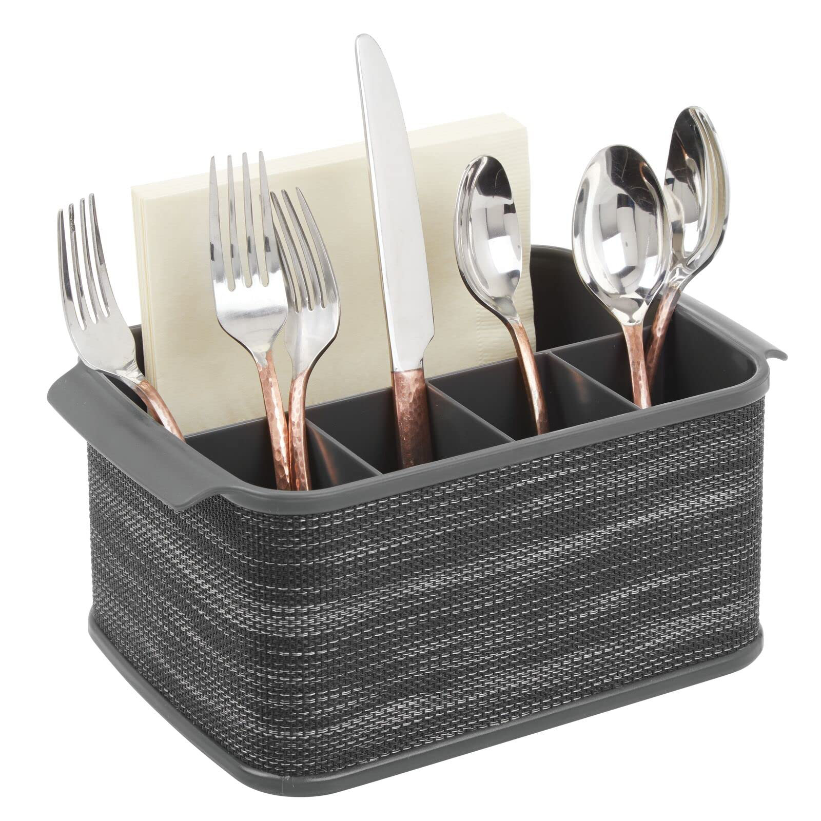 One Allium Way® Plastic Cutlery Organizer Carrying Case With Handles ...