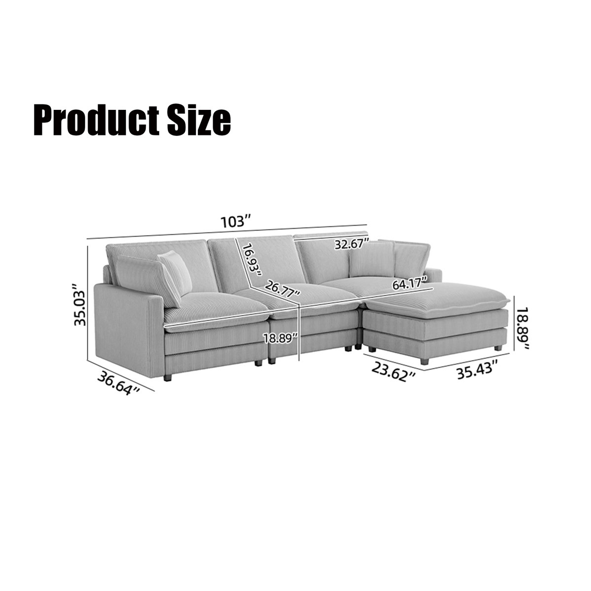 Mercer41 L-shaped Modular Sofa | Wayfair