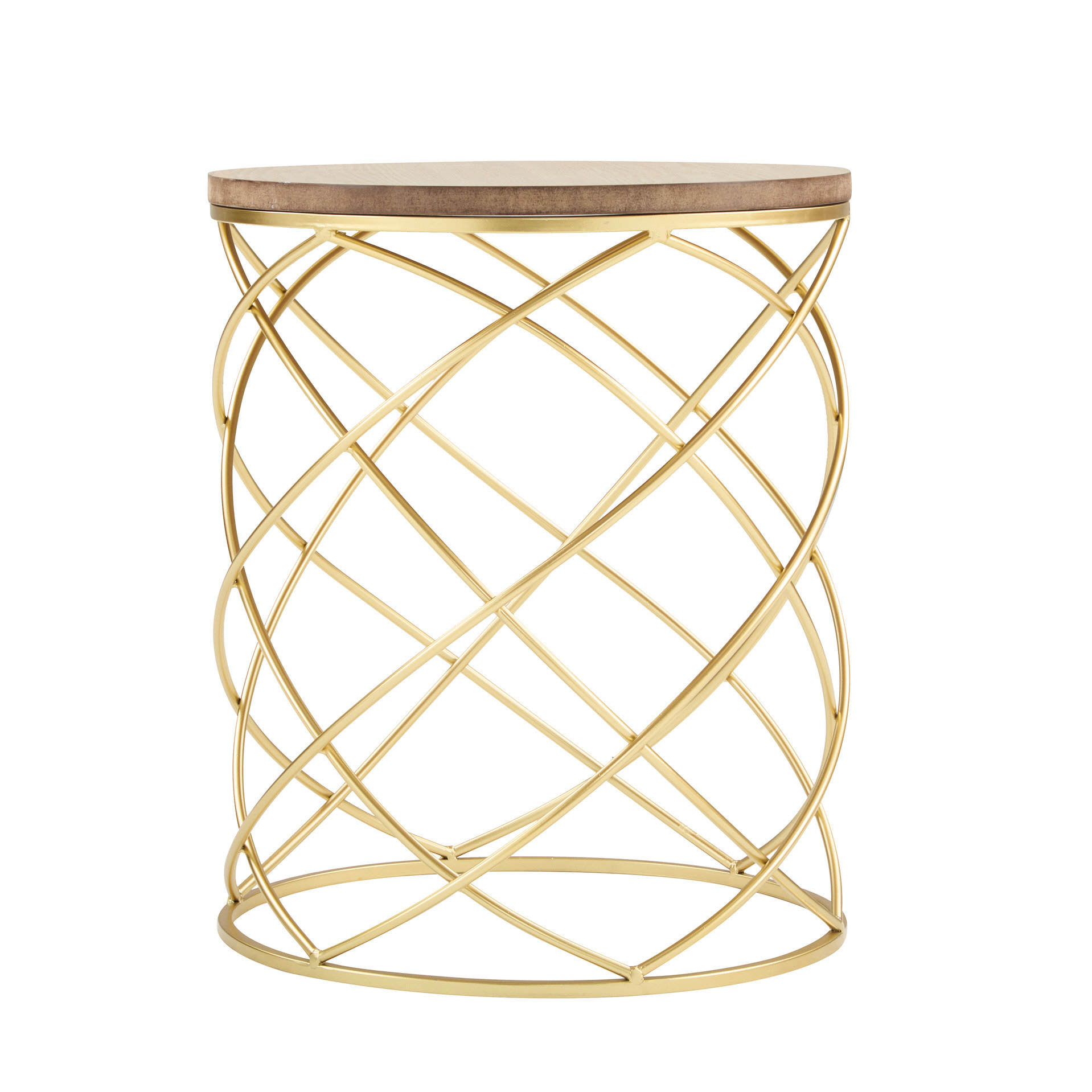 Mercer41 Golden Side Table - Top & Metal Frame, Stylish And Stable ...