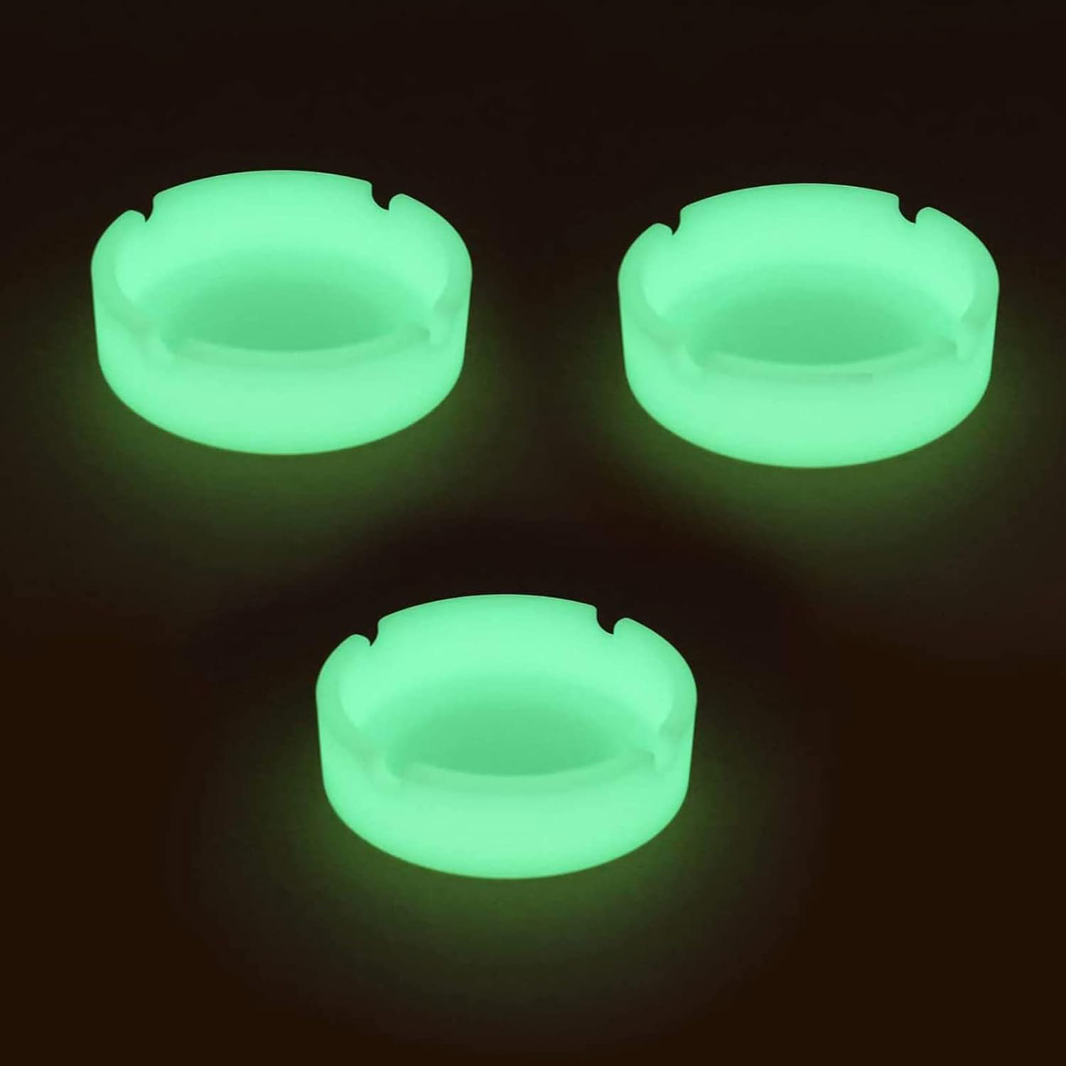 WIZIAT Luminous Ash Tray, Small Ashtrays For Outside Patio Glow In The ...