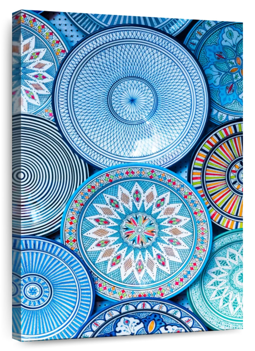 Elephant Stock Blue Moroccan Plates - Wayfair Canada
