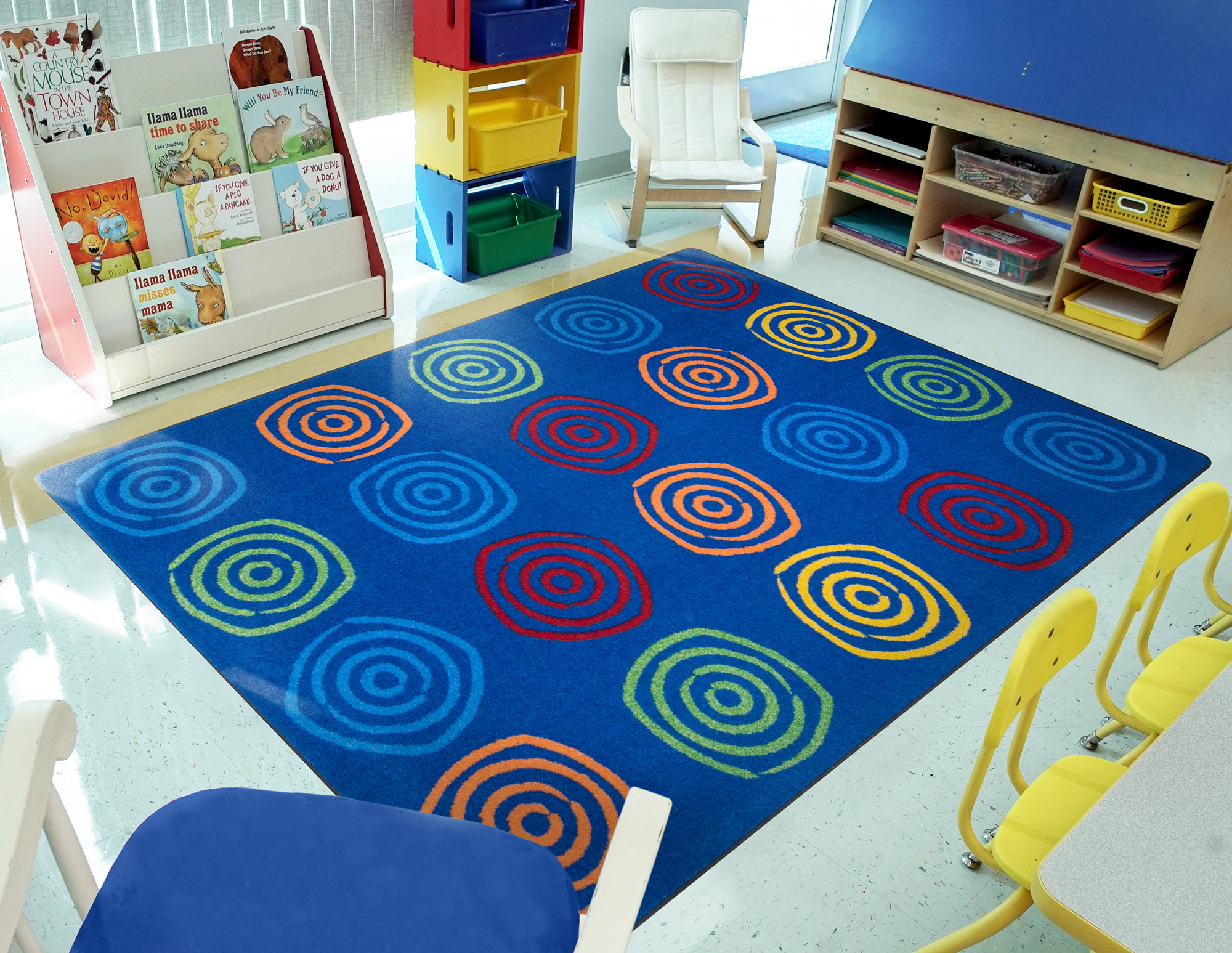 Joy Carpets Simply Swirls Rainbow Area Rug | Wayfair
