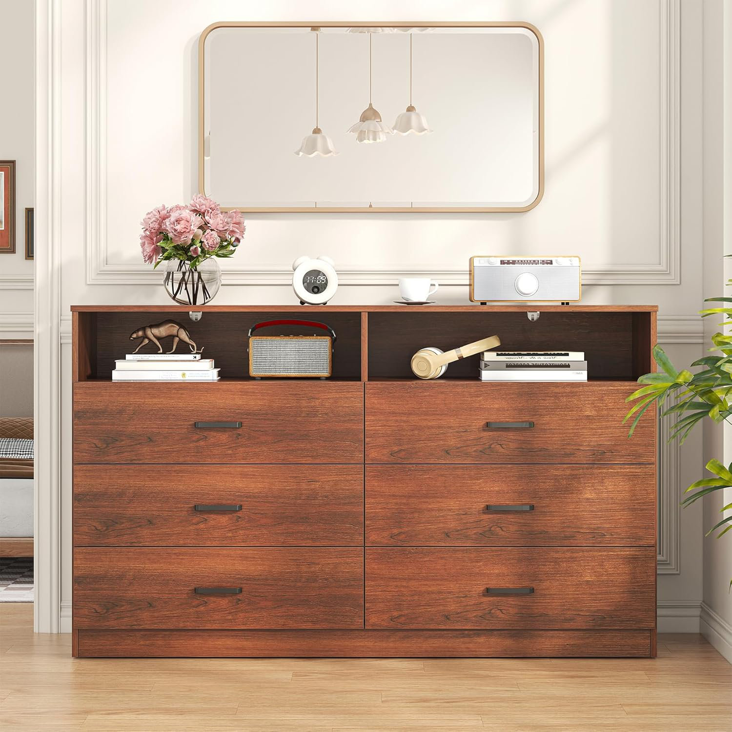 Ebern Designs 6 Drawers Dresser,Modern Storage Tower Dressers and ...
