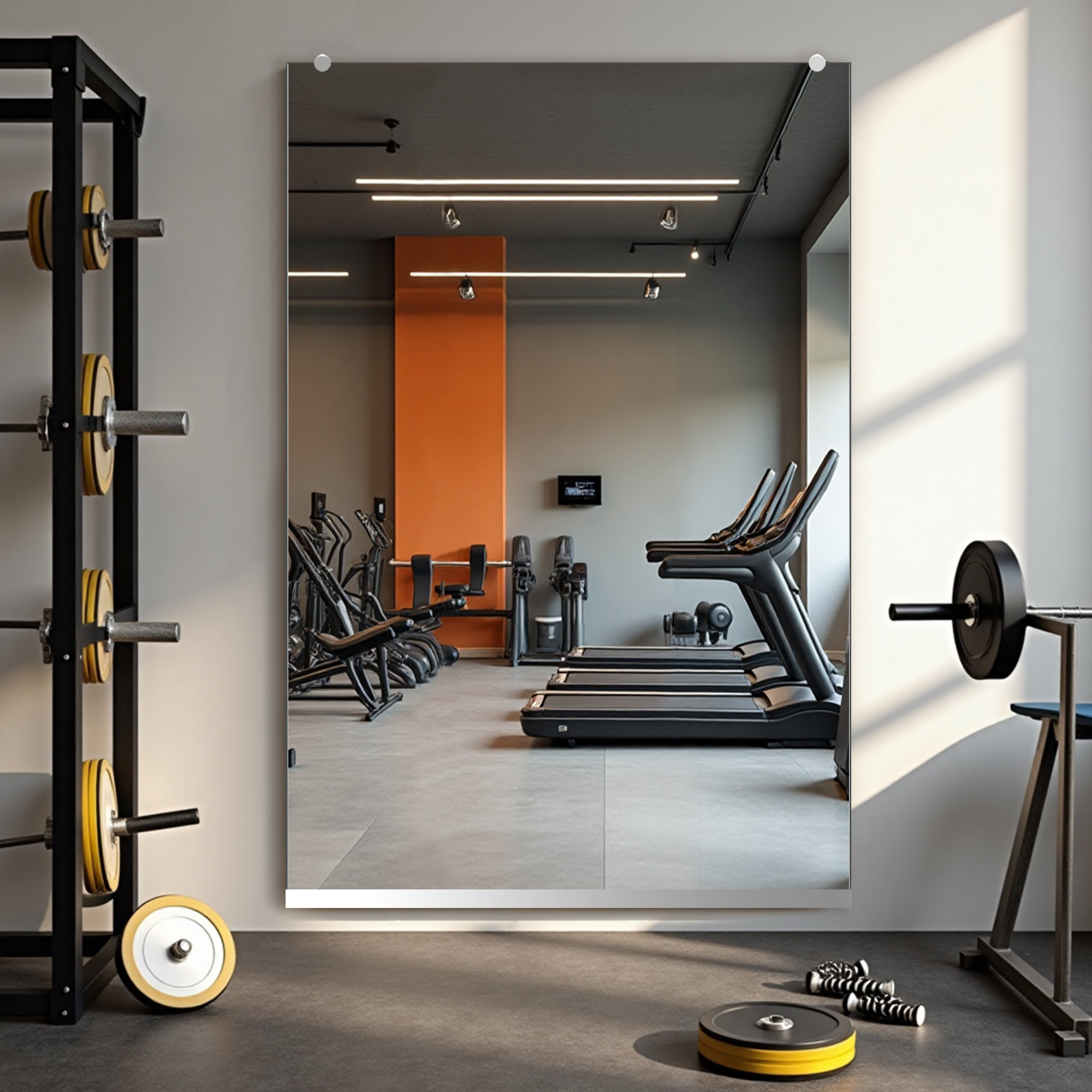 Ebern Designs Full Length Wall Mirror Home Gym Mirror Dance Studio ...