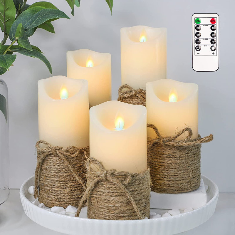 Breakwater Bay 5 Piece Unscented Flameless Candle Set | Wayfair