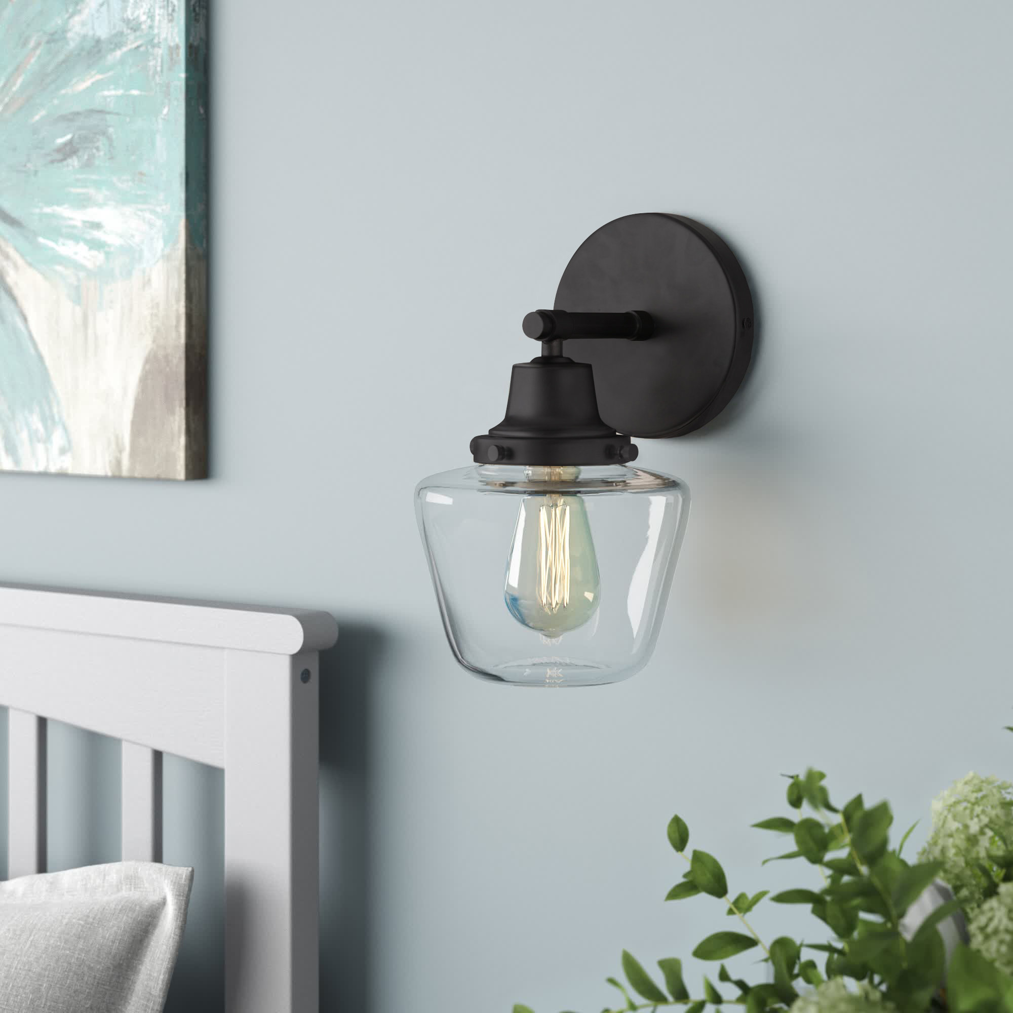 Breakwater Bay Parc 1 - Light Dimmable Armed Sconce & Reviews | Wayfair