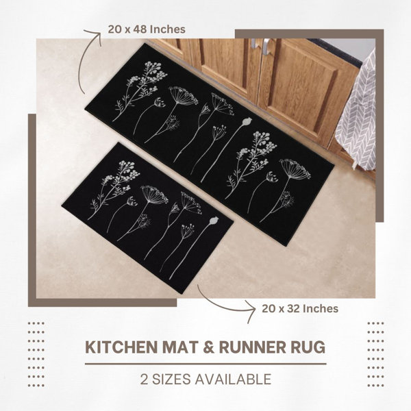 Evideco Wildflowers Long Runner Kitchen Mat & Reviews | Wayfair