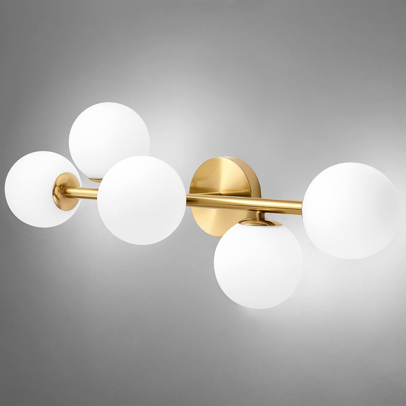 George Oliver Johnnell 5 - Light Dimmable Vanity Light & Reviews | Wayfair
