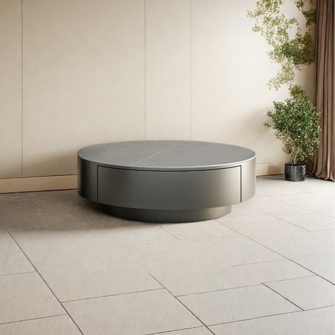 Trentastic Trails Modern simple round rock plate coffee table | Wayfair