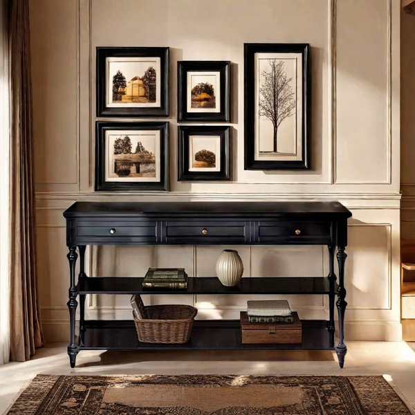 BEMA STONE LLC Neoclassical Multi-Functional Accent Cabinet Solid Wood ...