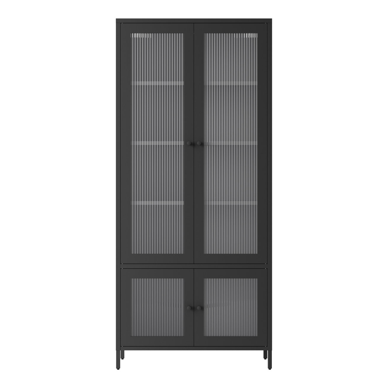Lipoton Large Metal Storage Cabinet Display Cabinet With 4 Glass Doors ...