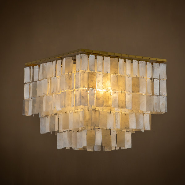 Rosecliff Heights Belardo 3-Light Square Ceiling Light Coastal Natural ...