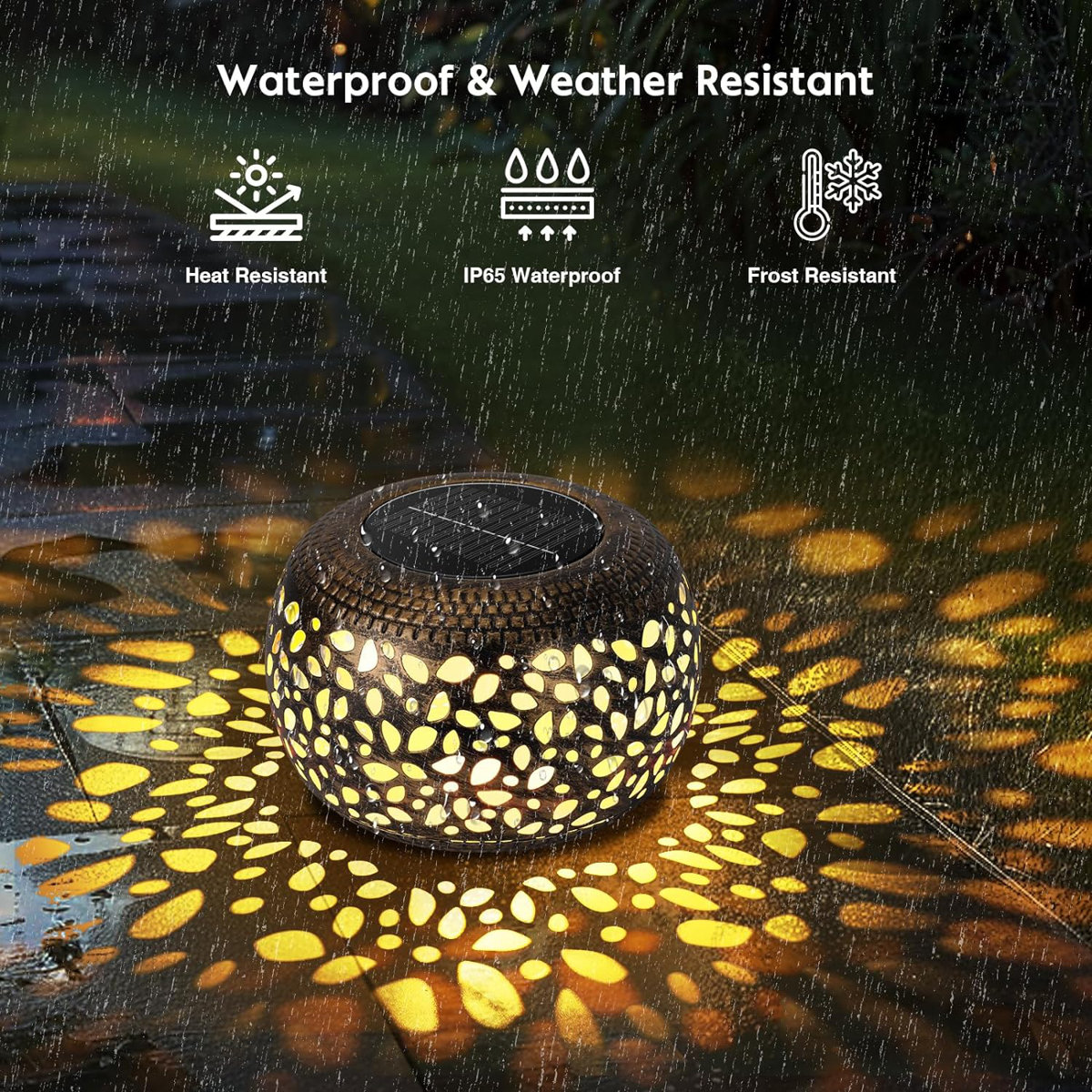 LETMY 4.02'' Solar Powered Integrated LED Color Changing Outdoor ...