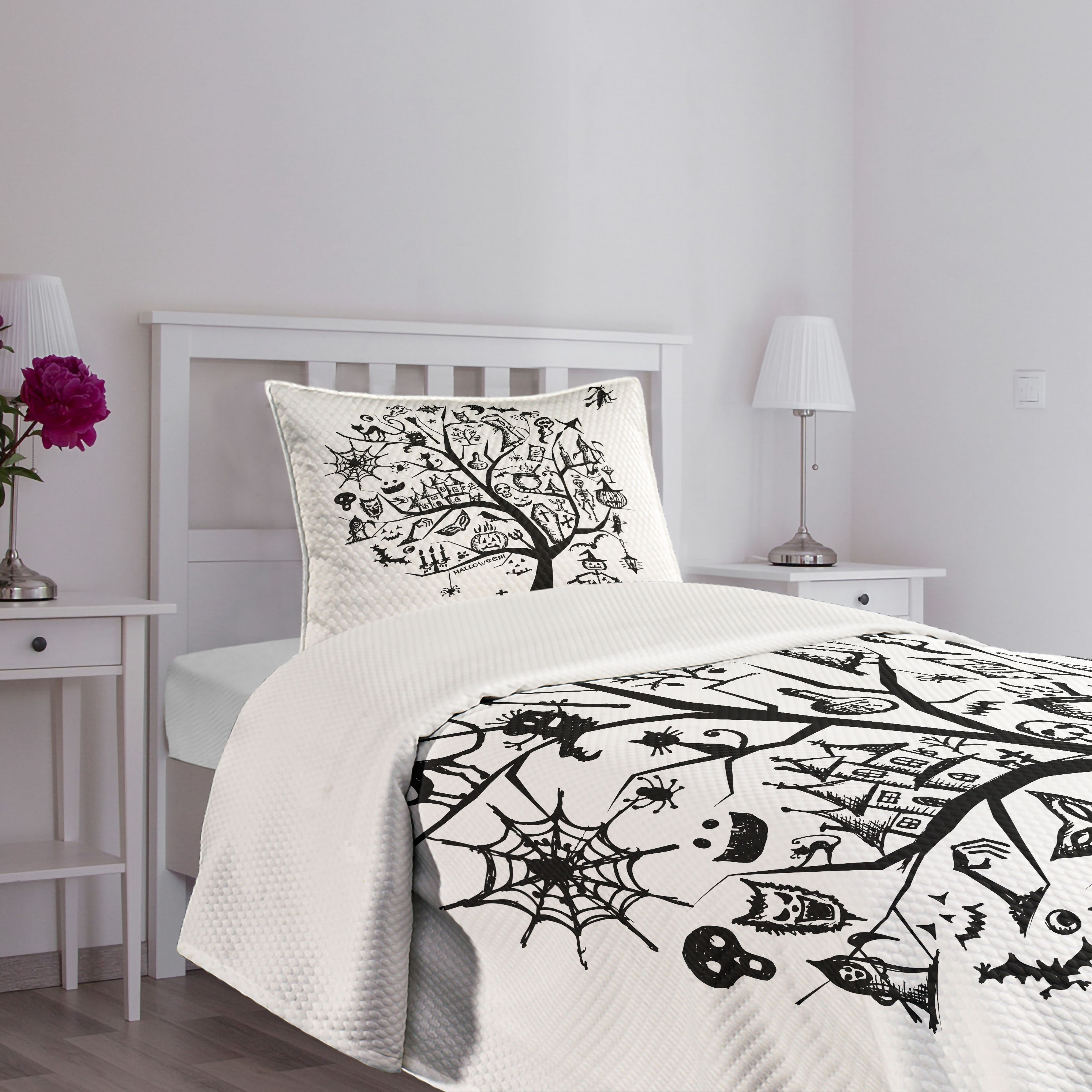 Ambesonne Halloween Bedspread Flying | Wayfair