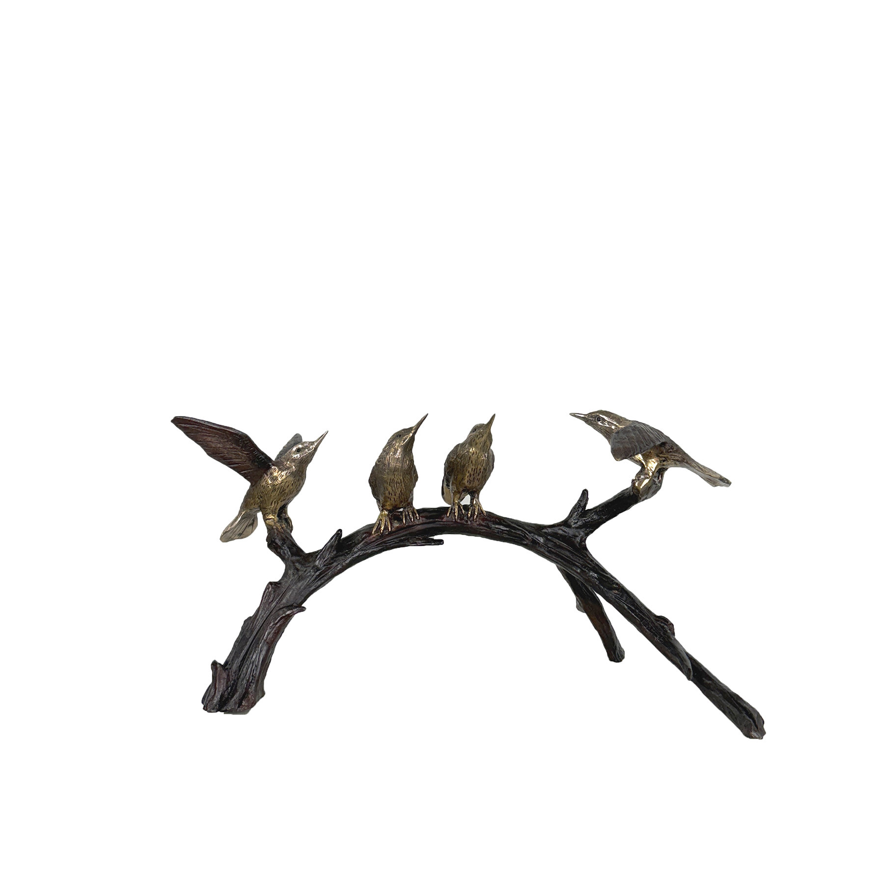 Metropolitan Galleries Bronze Hummingbird on Branch Sculpture & Reviews ...