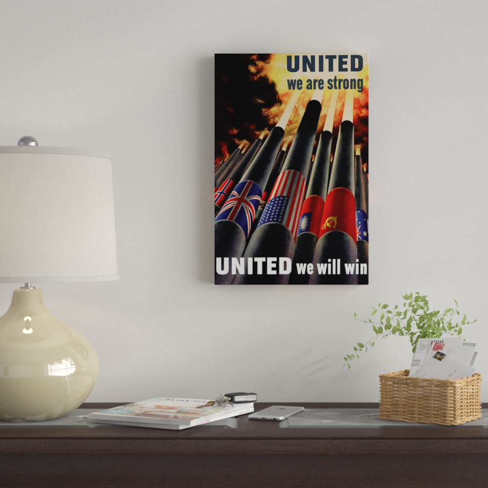East Urban Home 'WWII Poster United we Will Win' Vintage Advertisement ...
