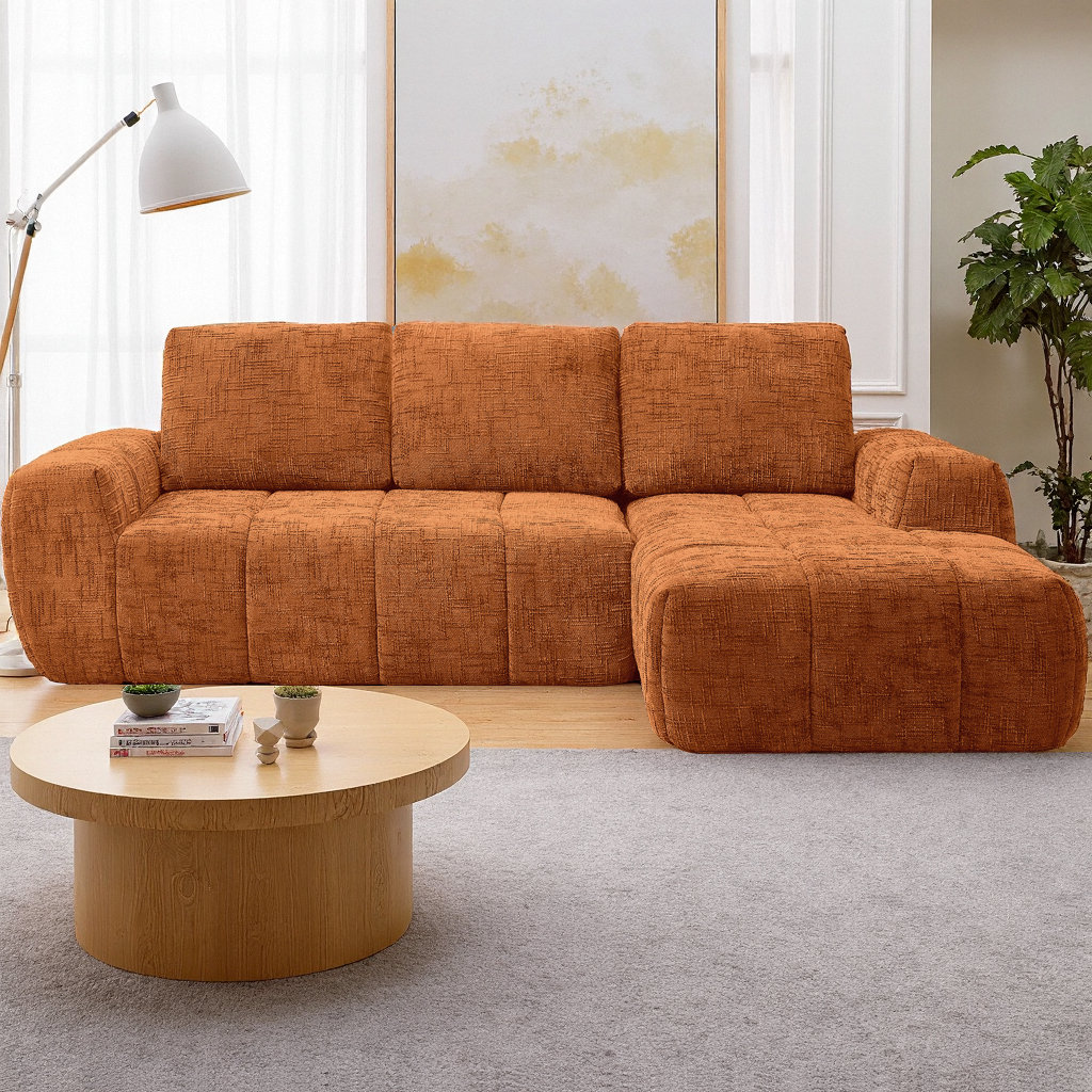 Latitude Run® Modern Oversized L-Shaped Sectional Sofa, Chenille 4 ...