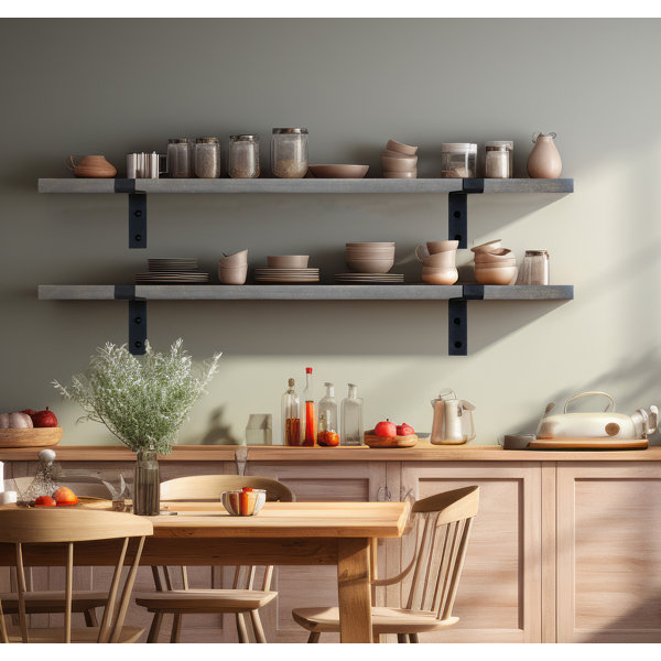 Rayne Mirrors Emerald Lee 2 Piece Poplar Bracket Shelf | Wayfair