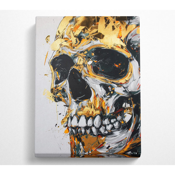 Happy Larry The Skull Canvas Print | Wayfair.co.uk