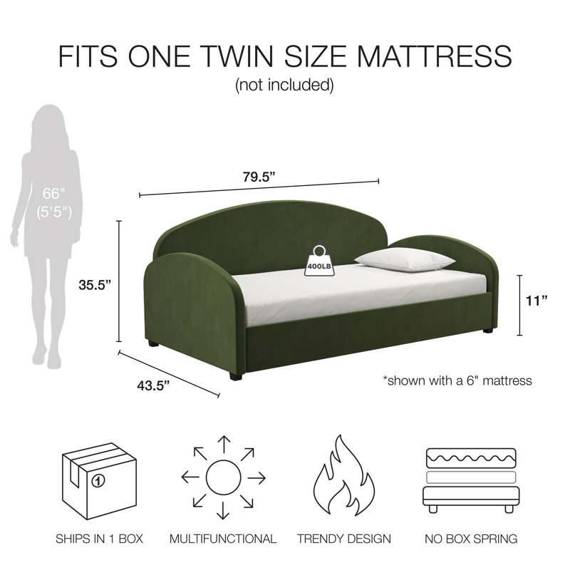 Mr. Kate Moon Upholstered Twin Daybed & Reviews | Wayfair