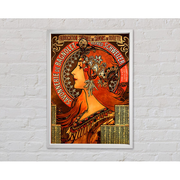 Happy Larry Alphonse Mucha Savonnerie De Bagnolet Framed Print ...