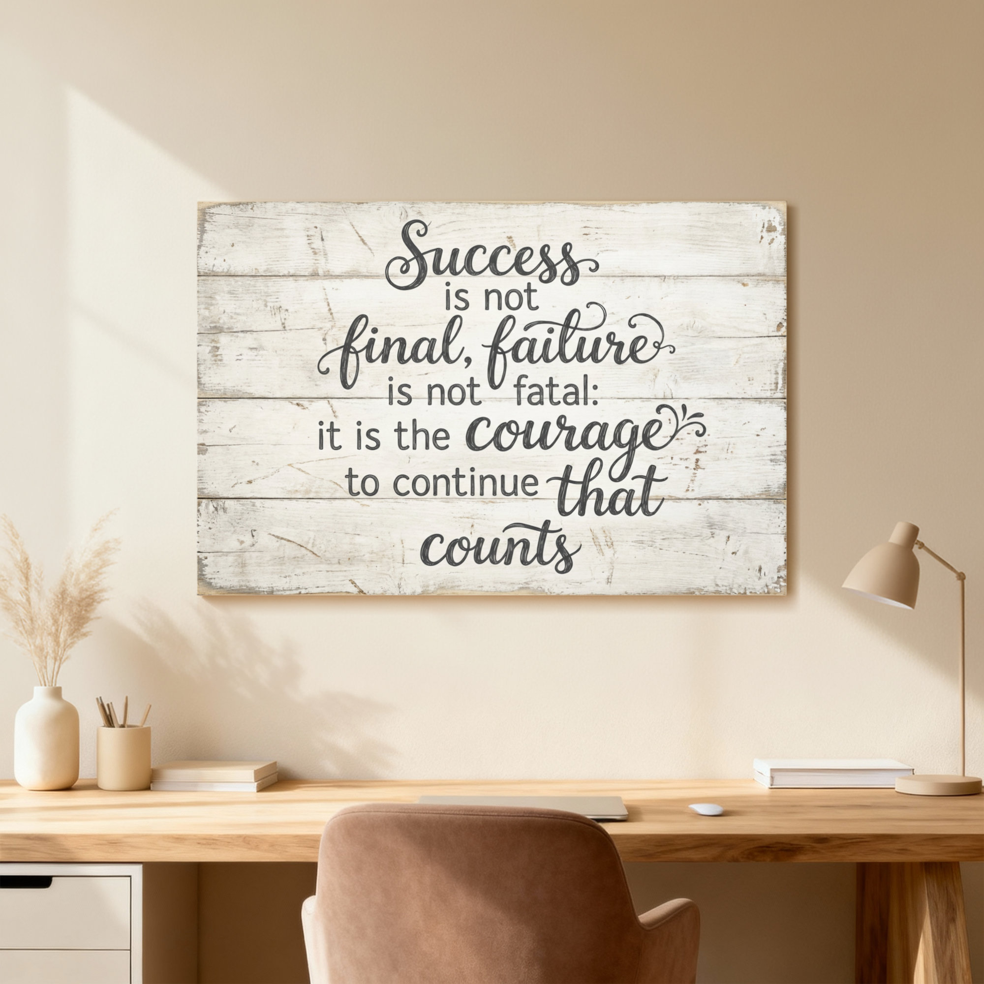 Ophelia & Co. Success Is Not Final Failure Is Not Fatal Courage Counts ...