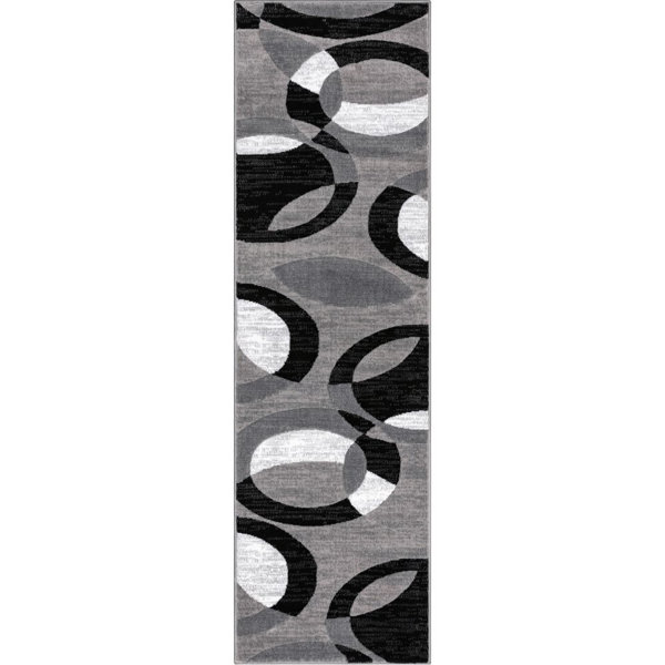 Ebern Designs Bingo Gray Modern Geometric Rug & Reviews | Wayfair