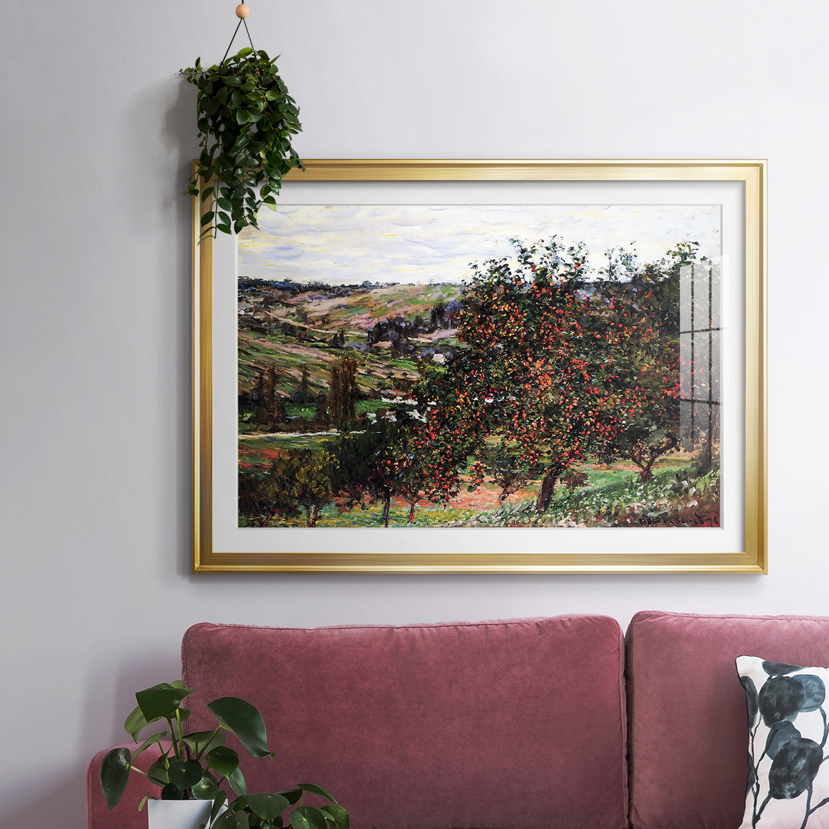 Vault W Artwork Apple Trees Near Vetheuil, 1878 Framed On Paper Print ...