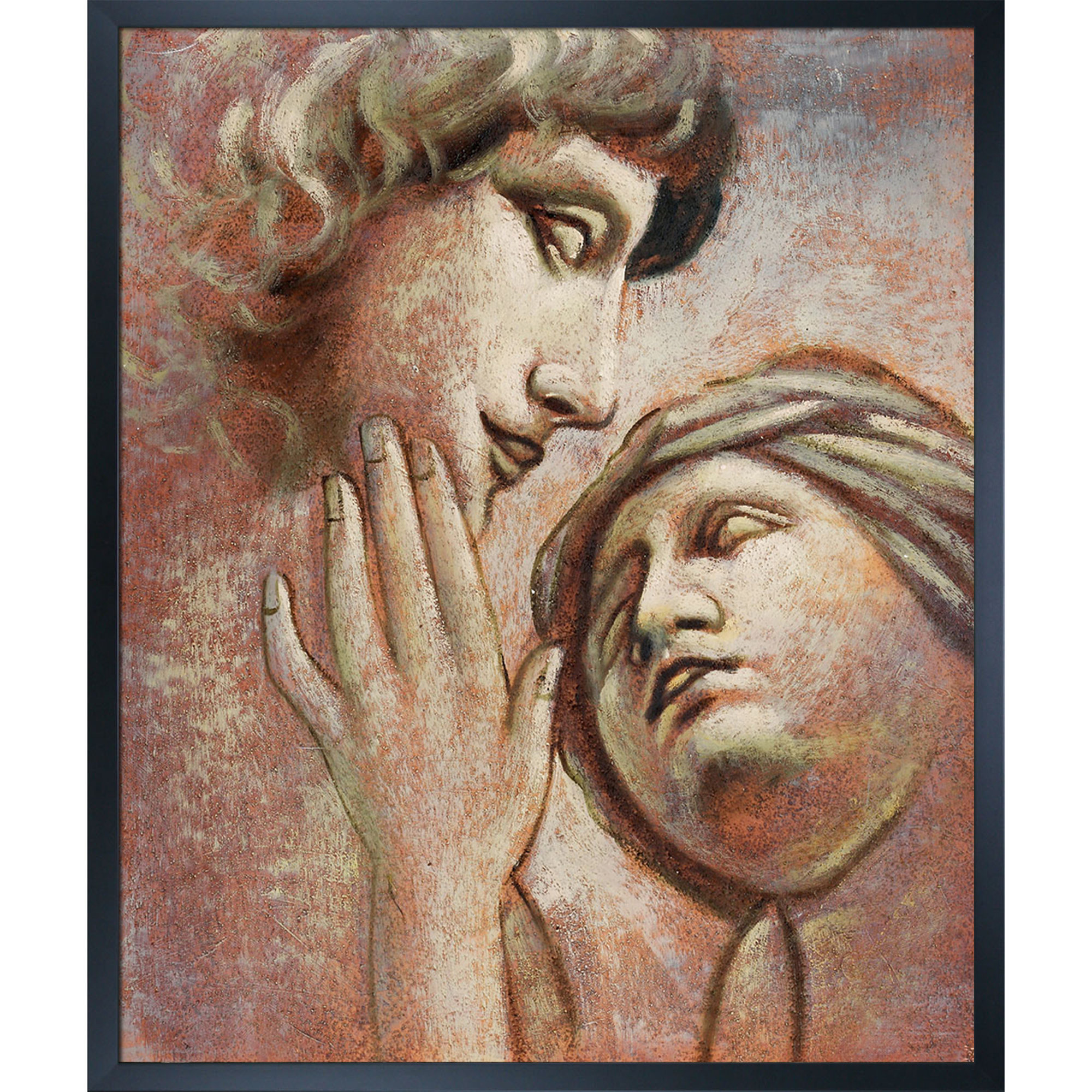 Alcott Hill® La Pastiche Embrace II (Vertical) With Studio Black Wood ...