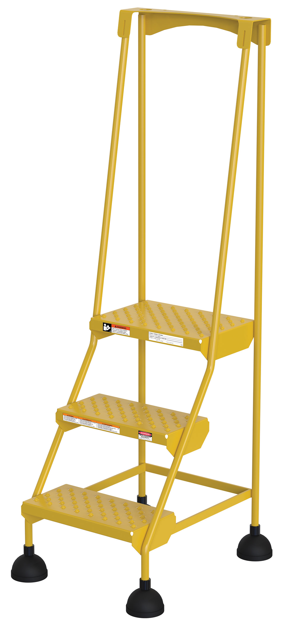 WFX Utility™ SPRING LOADED ROLL LADDER PERF 3 STP YEL - Wayfair Canada