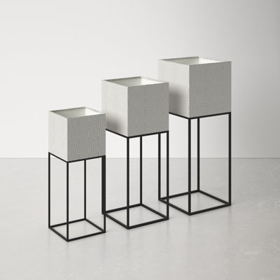 3 - Piece Modern Metal Pot Planter Set & Reviews | AllModern