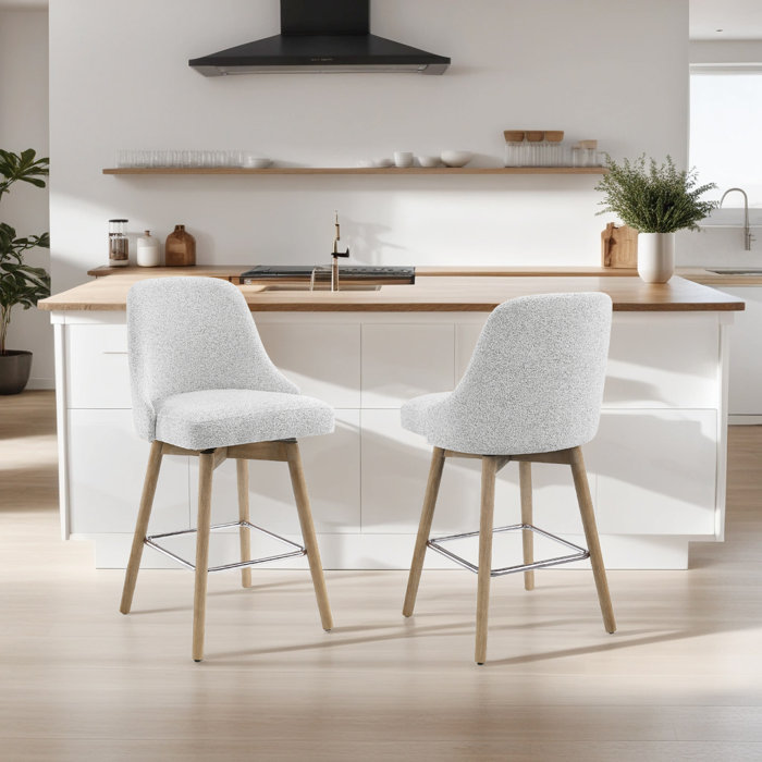 Lark Manor Hiott Swivel 25.6'' Counter Stool & Reviews | Wayfair