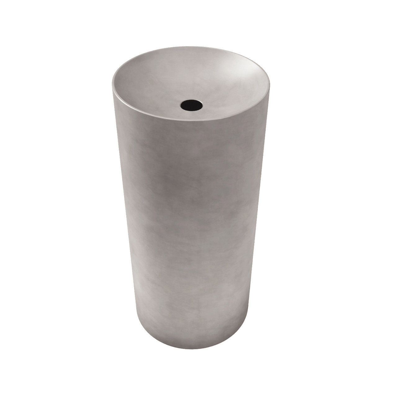 Trueform Concrete 16 inch RISE Concrete Cylindrical Modern Pedestal ...