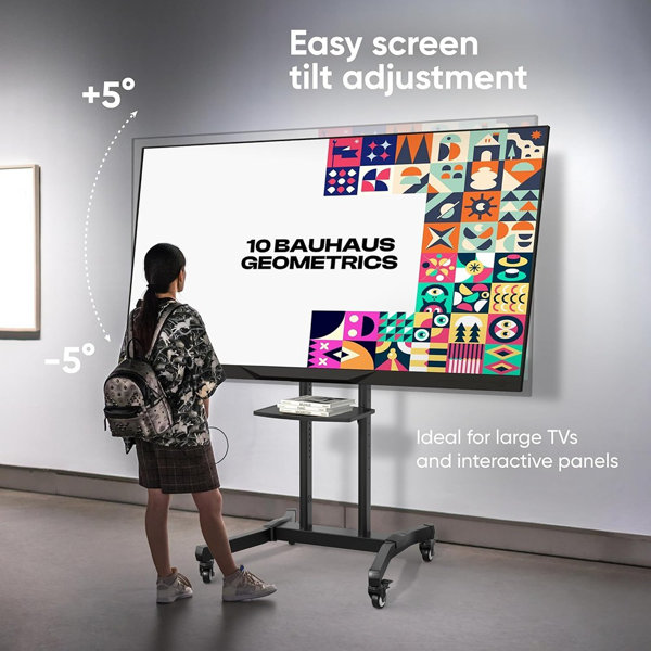 ONKRON Portable TV Stand for 50-90 Inch Flat/ Curved TVs up to 220 lbs ...