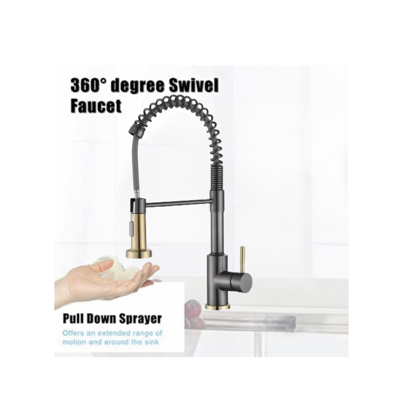 AvaMalis A|M Aquea Pull Out Touch Kitchen Faucet | Wayfair