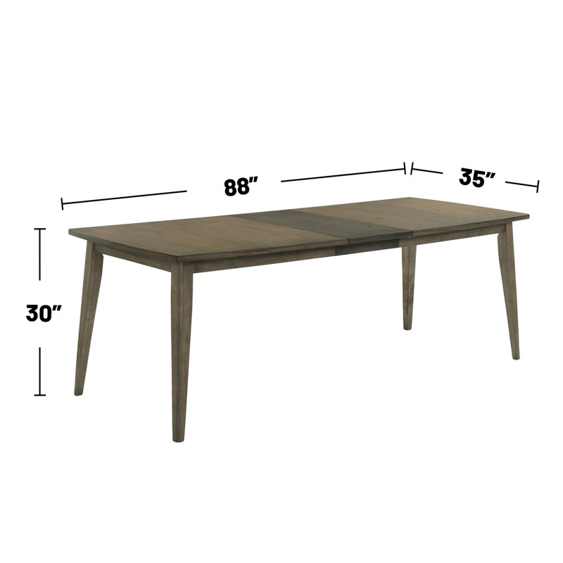 Loon Peak® Rectangle Dining Table With 16-Inch Wide Extension Leaf In ...