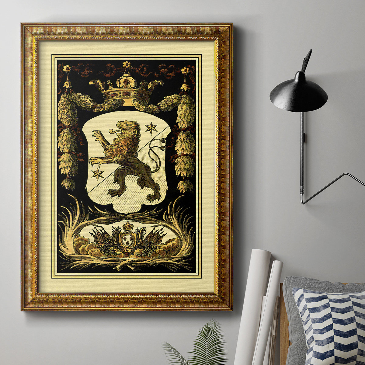 Bloomsbury Market Family Crest III - Picture Frame Print on Canvas ...