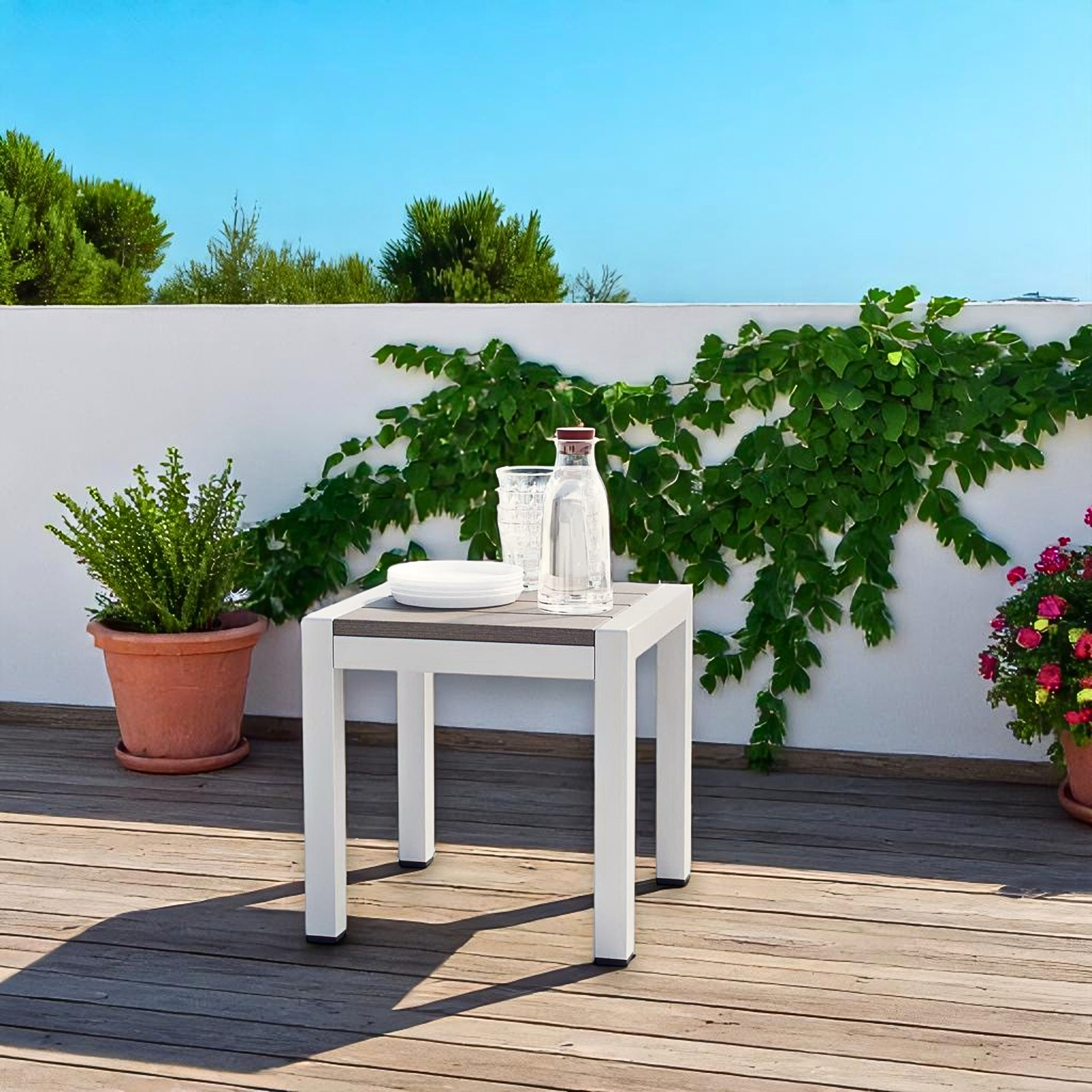 Latitude Run® Stream Aluminum Side Table for Outdoor Patio | Wayfair
