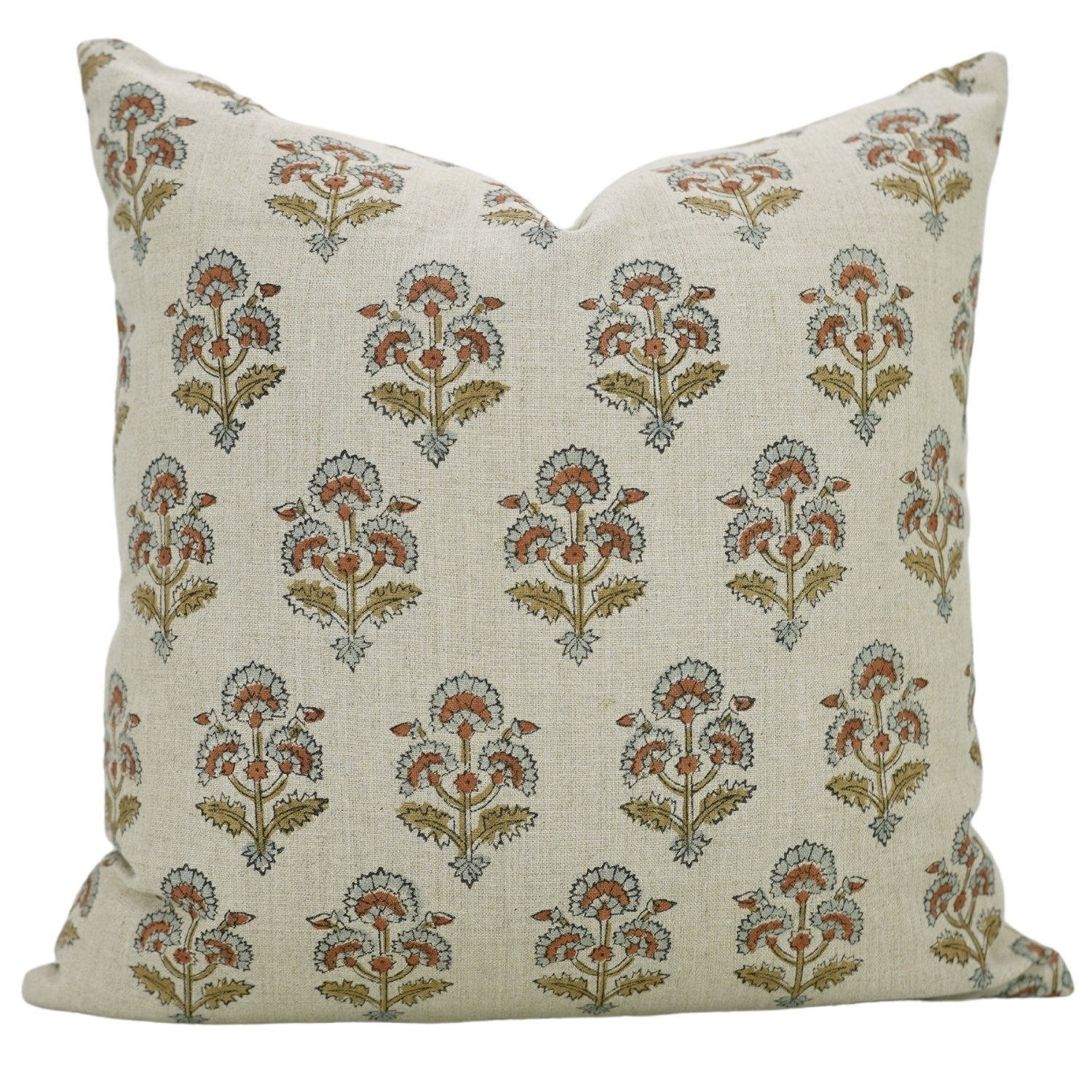 Fabdivine linen blend pillowcase cushion cover, throw, block print ...