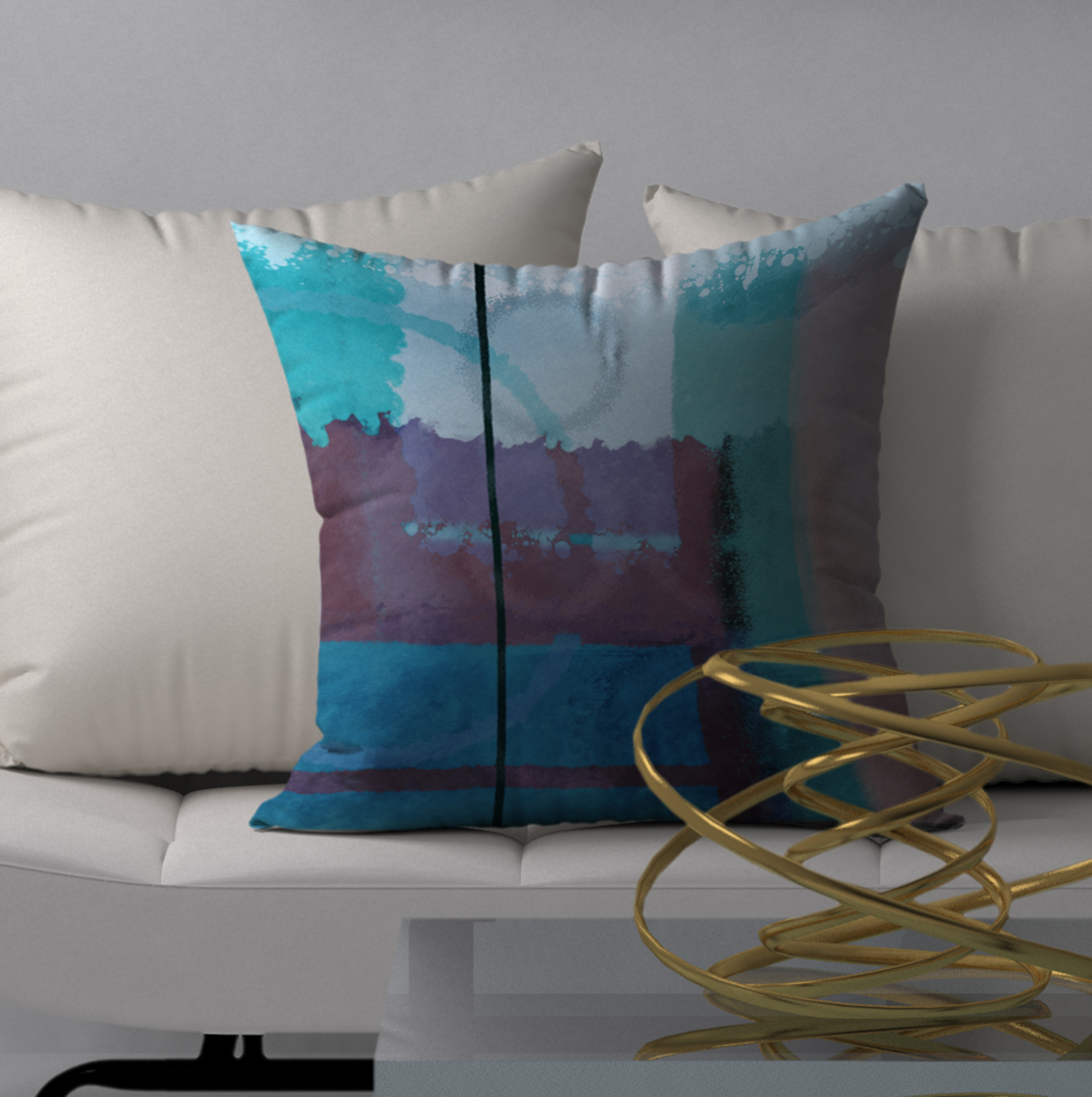 LeRoi Products Abstract Reversible Throw Pillow | Wayfair