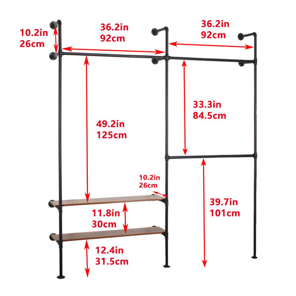 transparent.0 Wall Mounted Clothes Rack | Wayfair