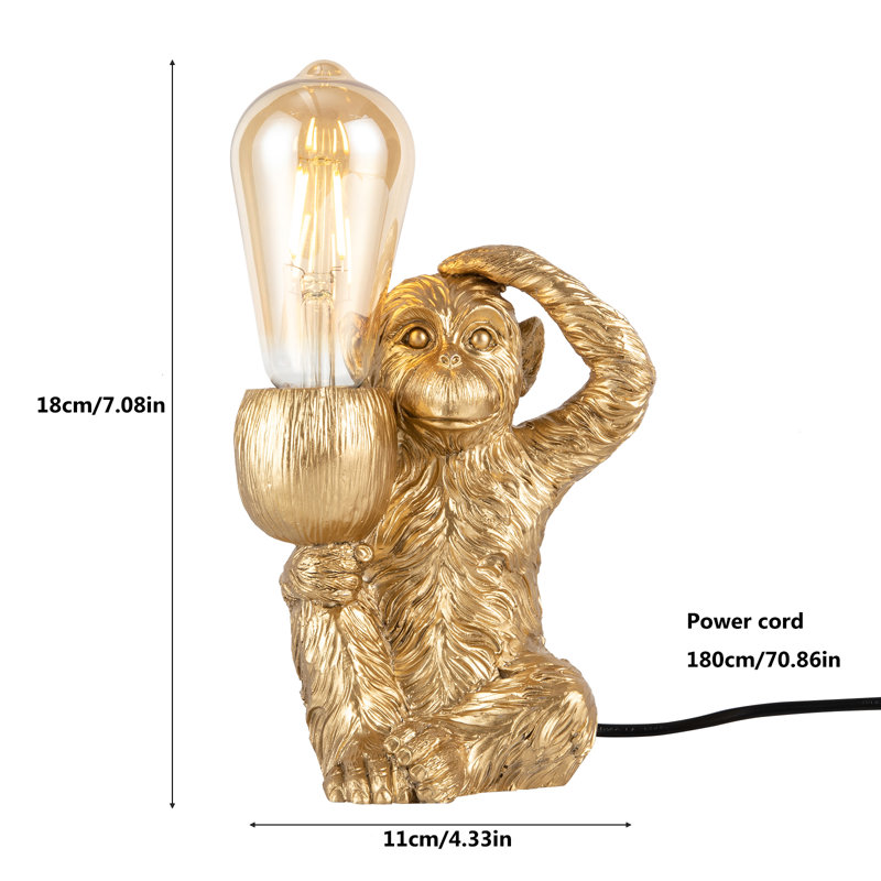 Trinx Modern Monkey Table Light Retro Resin Lamp & Reviews | Wayfair