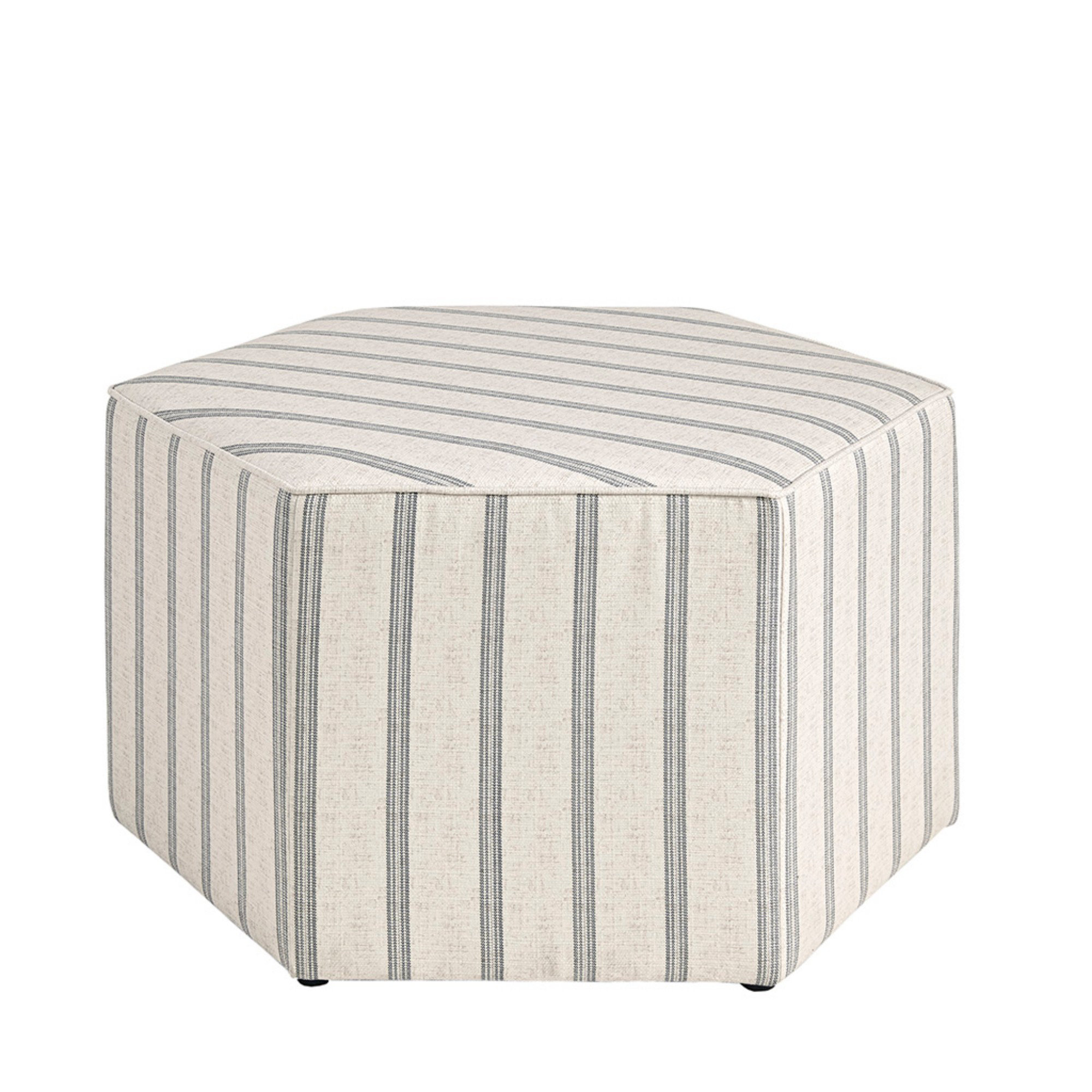 Gracie Oaks Farmhouse Style Hexagonal Cocktail Ottoman | Wayfair