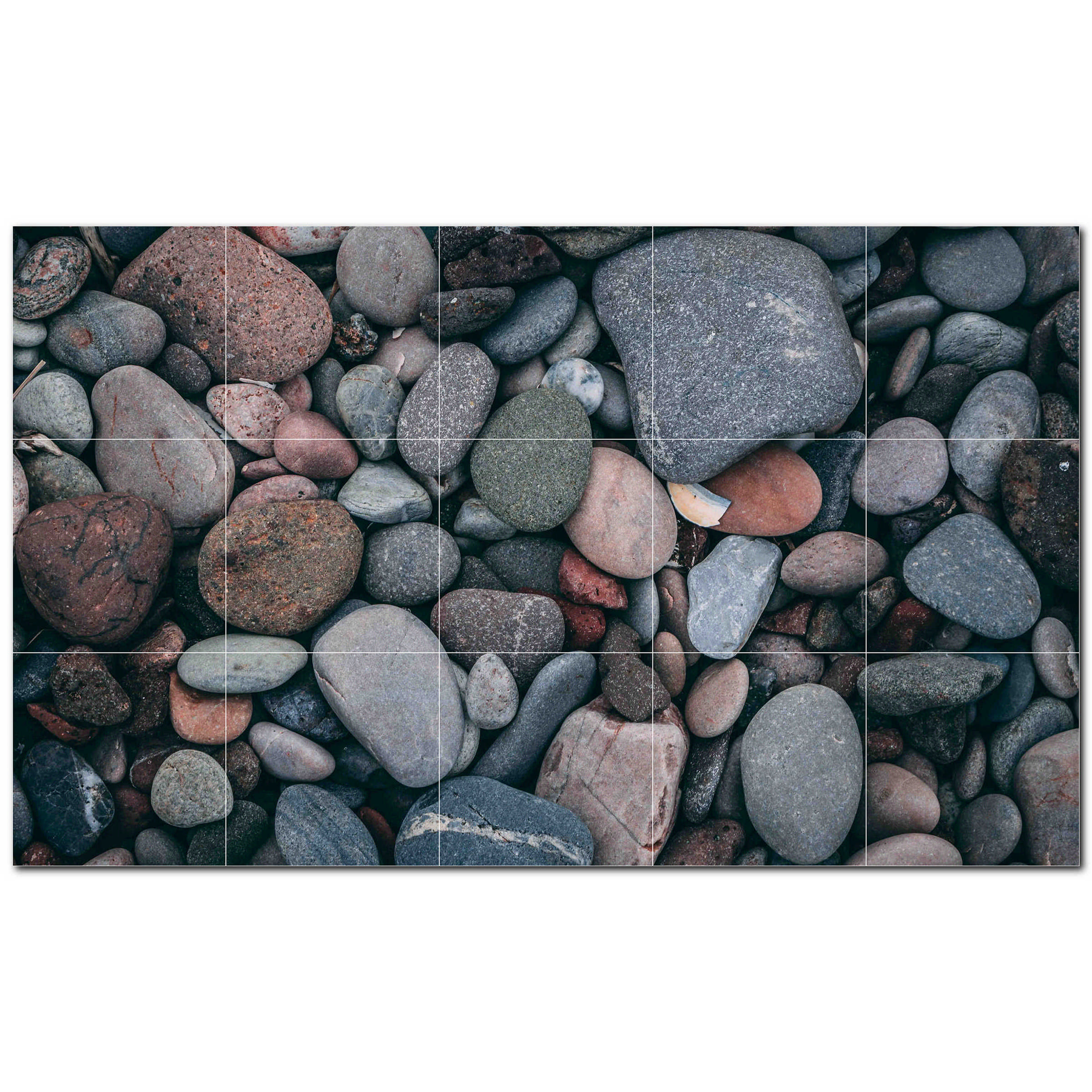 Picture-Tiles.com 30" x 18" Ceramic Rocks Photo Decorative Mural Tile ...
