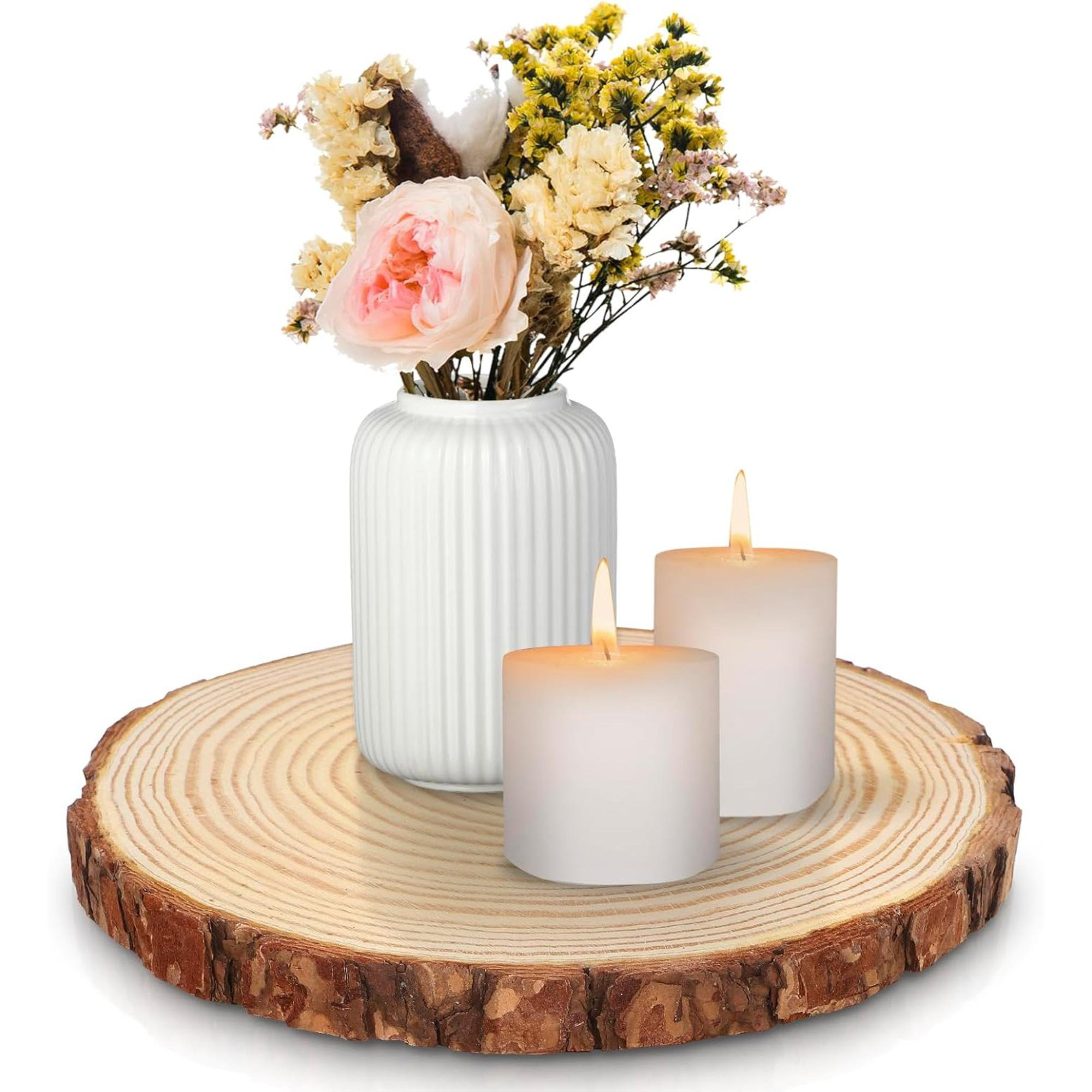 Ophelia & Co. Natural Wooden Decorative Round Wooden Discs Wood For ...