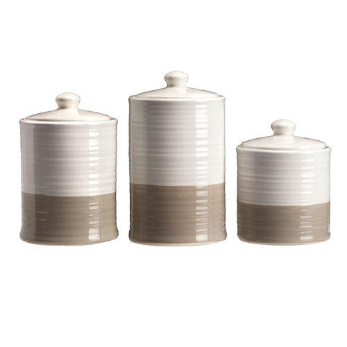 Gracie Oaks 3 Piece Kitchen Canister Set & Reviews | Wayfair