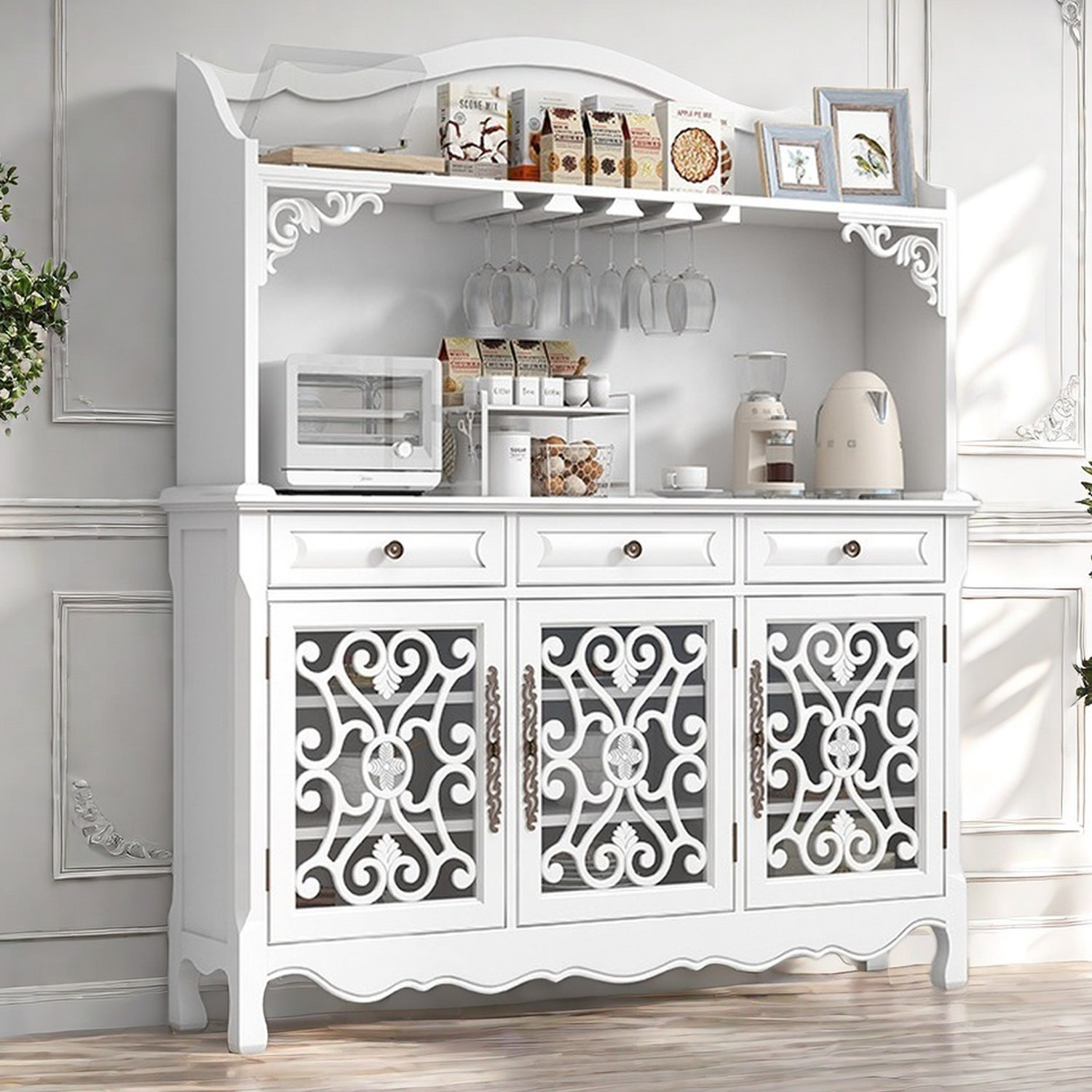 Ruthber Solutions Storage Sideboard Dining Buffet Server Cabinet | Wayfair